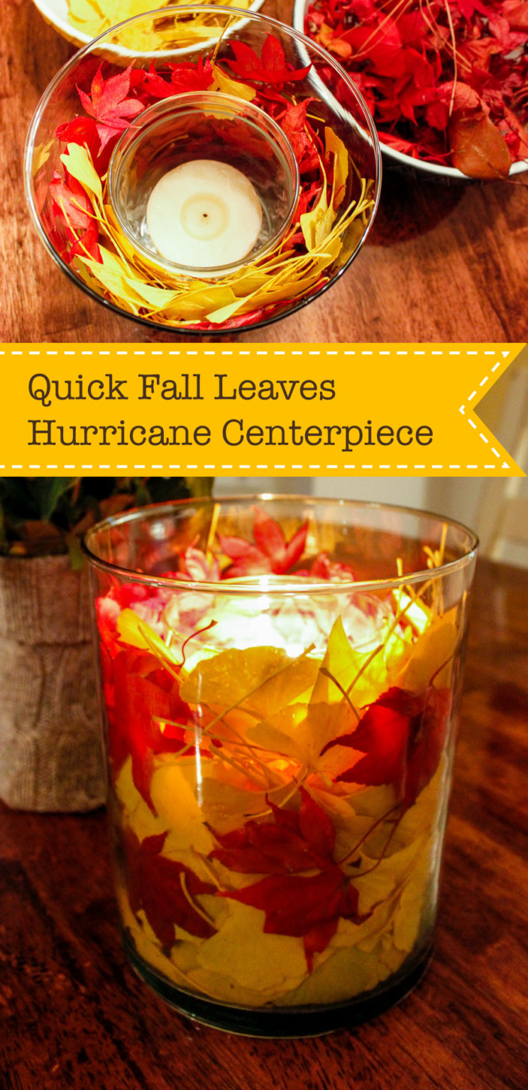Quick Fall Leaves Centerpiece - Pretty Handy Girl