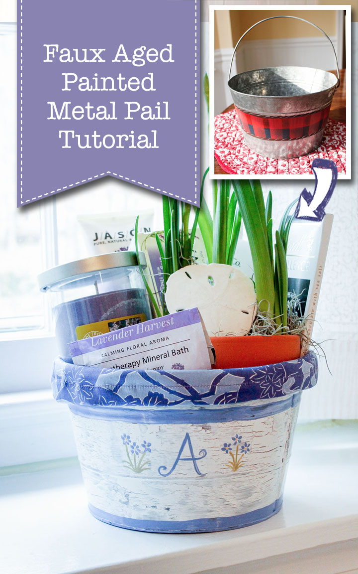 Aged Painted Pail Tutorial - Pretty Handy Girl