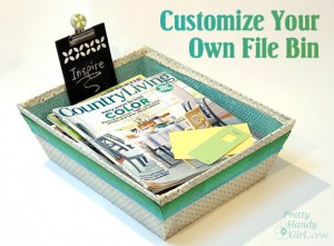 Make Your Own Customized File Bin with Mod Podge - Pretty Handy Girl