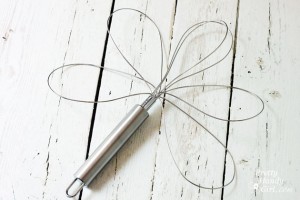 Dragonfly Garden Decor using a Wire Whisk + Skewer