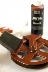 Faux Aged Metal Pulley