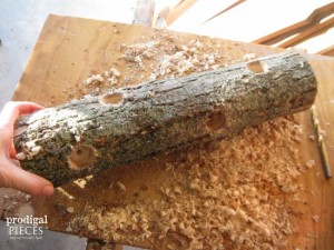 DIY Log Bird Feeder - Pretty Handy Girl