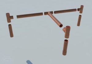 Half Round Copper & Wood Side Table - Pretty Handy Girl