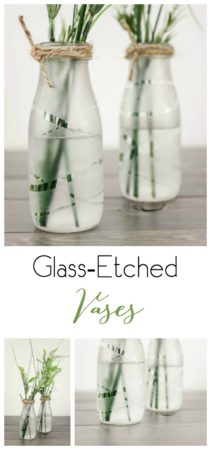 DIY Glass-Etched Vases - Pretty Handy Girl