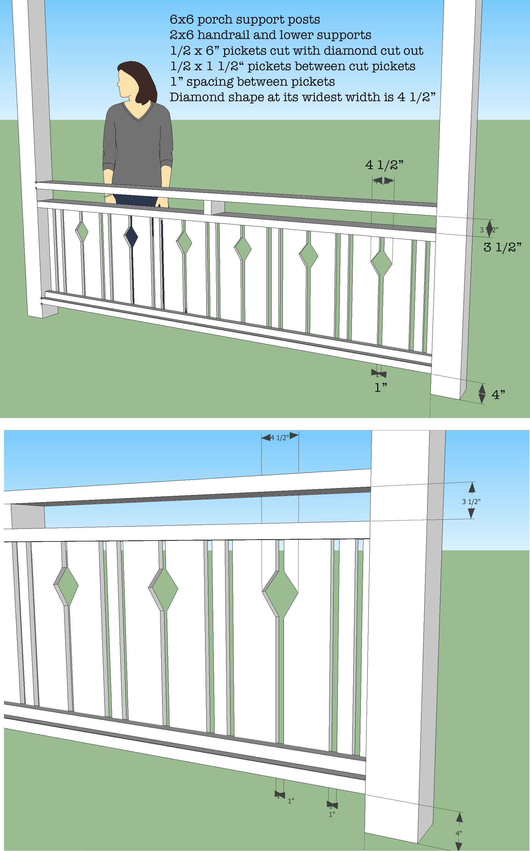 How to Build Flat Sawn Baluster Railings - Pretty Handy Girl