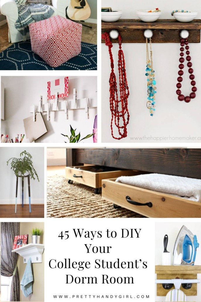 45 Ways to DIY your College Student's Dorm Room or Apartment